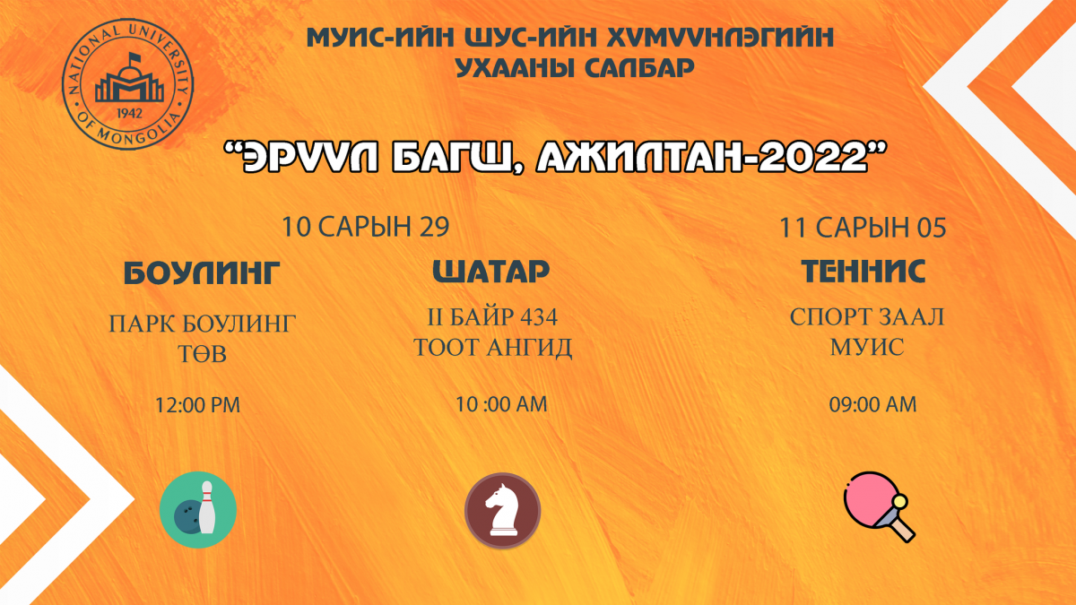 “Эрүүл багш ажилтан 2022” Хүмүүнлэгийн Ухааны Салбарын спорт өдөрлөг